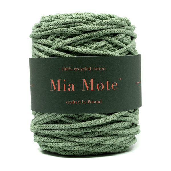 Mia Mote™ Lush Line Sznurek bawełniany 5mm green jasper Nowy Splot-Szpula ~ 50 m - Inna marka ...