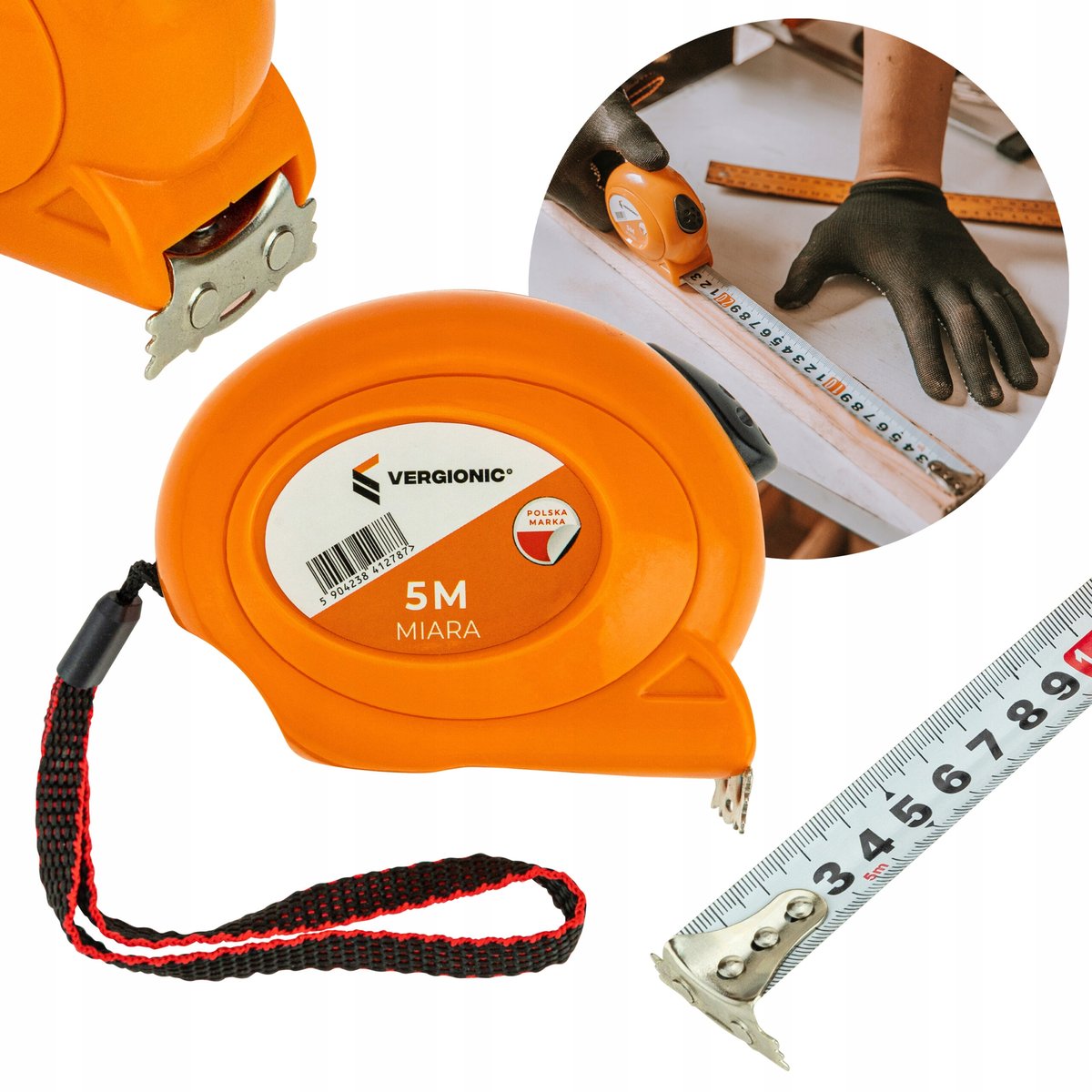 MIARA TAŚMA ZWIJANA MIARKA METRÓWKA METALOWA 5M - Inna marka | Sklep ...