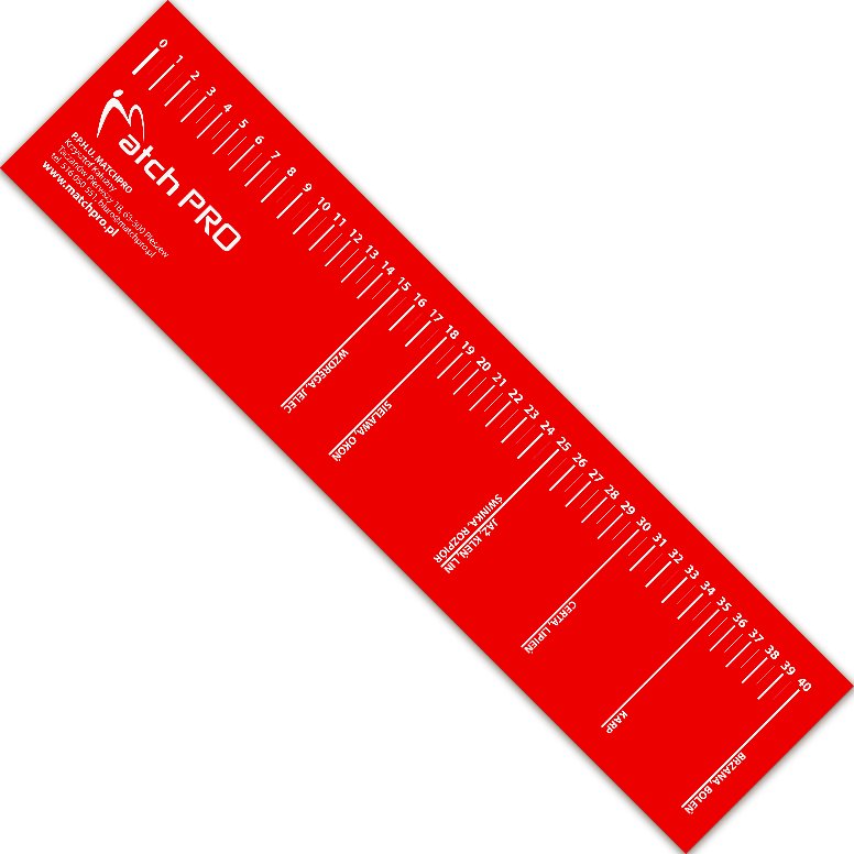 Miarka Naklejka do mierzenia Ryb MatchPro na platformę 40cm - Match Pro ...