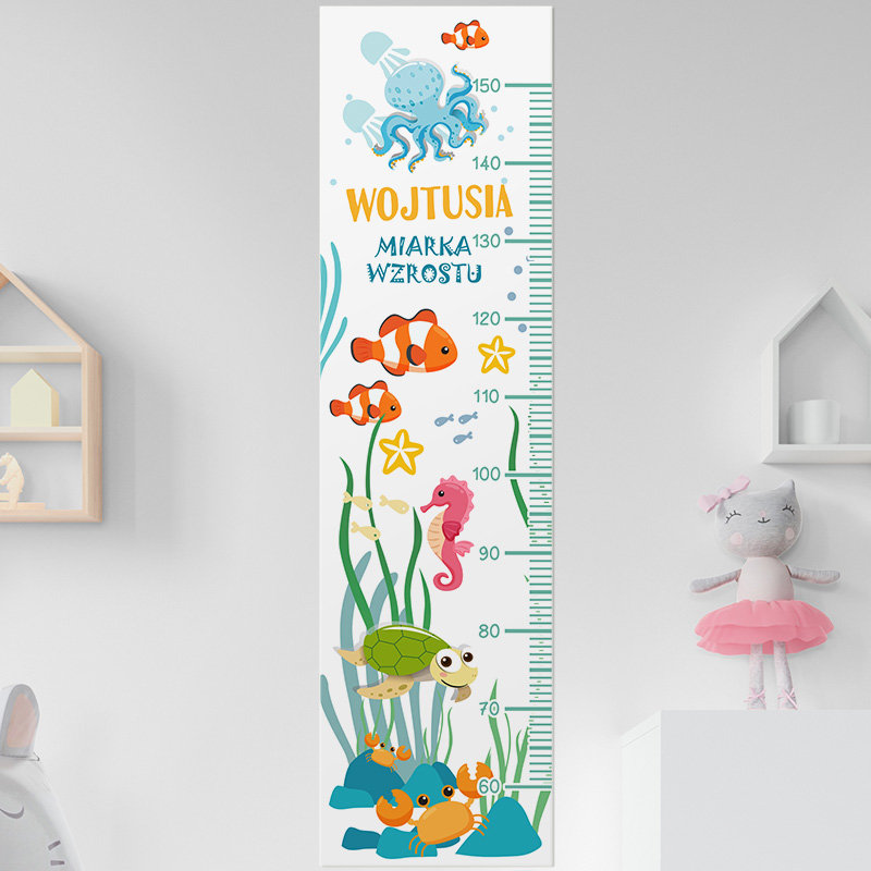 MIARKA Wzrostu Prezent Dla Dziecka Morska Przygoda Personalizowana ...