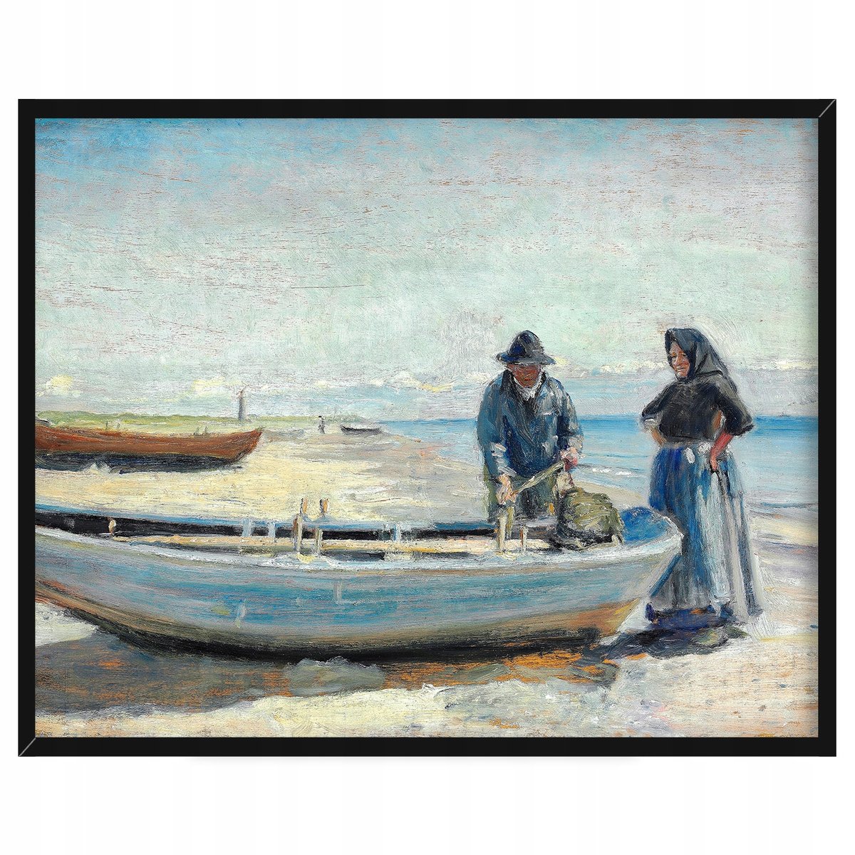 Michael Ancher Rybak z żoną przy łodzi 40x50 - Inna marka | Sklep EMPIK.COM