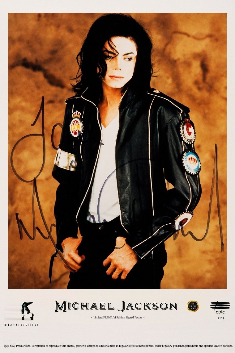 MICHAEL JACKSON (1991) Unikatowy Foto/Poster Exclusive Reprint PREMIUM ...