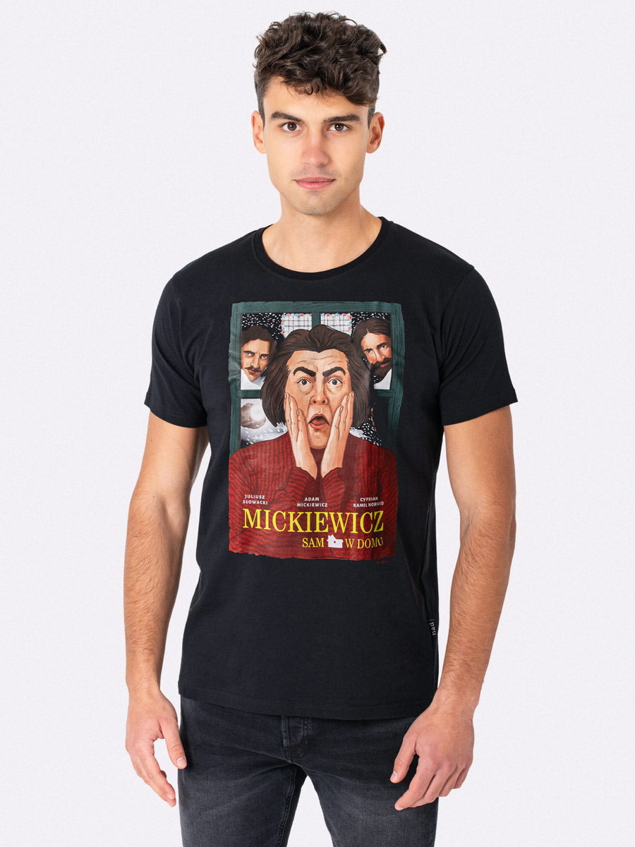 MICKIEWICZ SAM W DOMU / koszulka męska / czarna - Nadwyraz.com | Moda ...