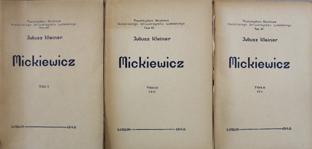 Mickiewicz Tom I do II 1948 r. - Kleiner Juliusz | Książka w Empik