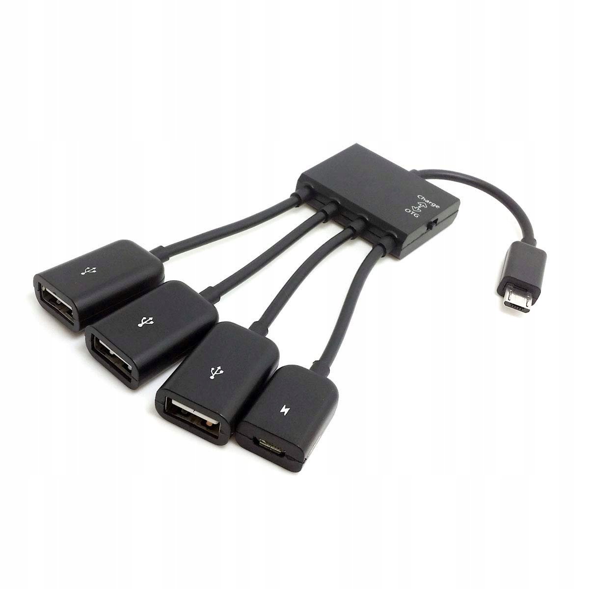 Micro USB Host OTG 3-Portowy Kabel Adaptera z Zasilaniem - Inna marka ...
