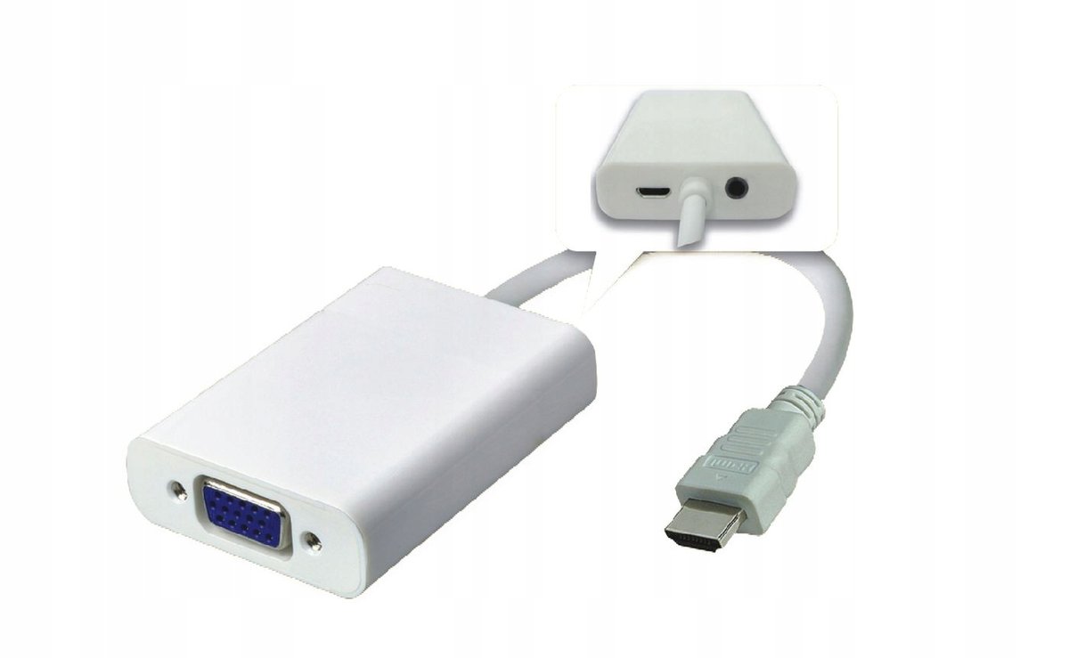Microconnect Adapter Hdmi - Vga M/F, White - Microconnect | Sklep EMPIK.COM