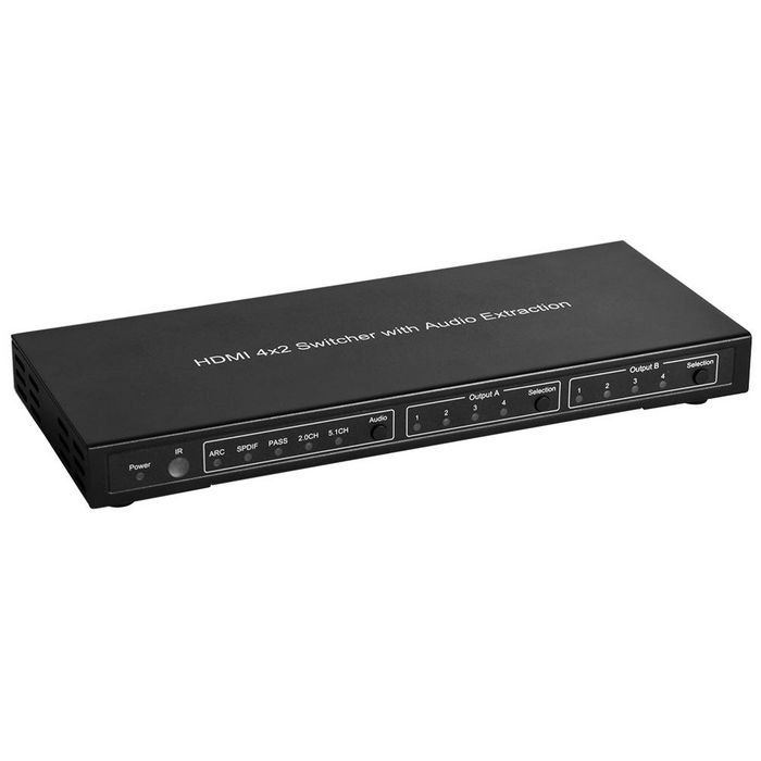 Microconnect Hdmi 4X2 Matrix Switcher With Audio Extraction ... Microconnect Hdmi 4X2 Matrix Switcher With Audio Extraction ...