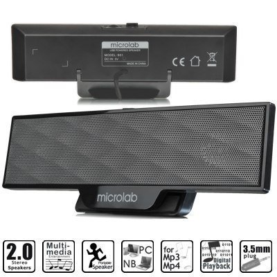 Microlab B 51 Głośnik typu 2.0, 3.5mm, czarny, 4 W - Inna marka ...