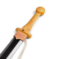 Miecz Gladius Rudis i krótki Pendant | Drewno Skóra | 65 cm | Rzymski ...