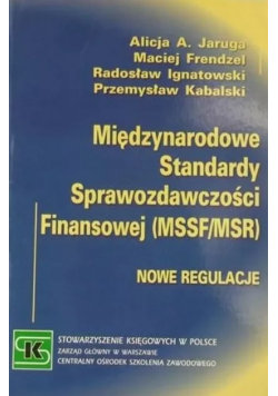 Międzynarodowe Standardy Sprawozdawczości Finansowej MSSF / MSR - Jaruga Alicja | Książka w Empik