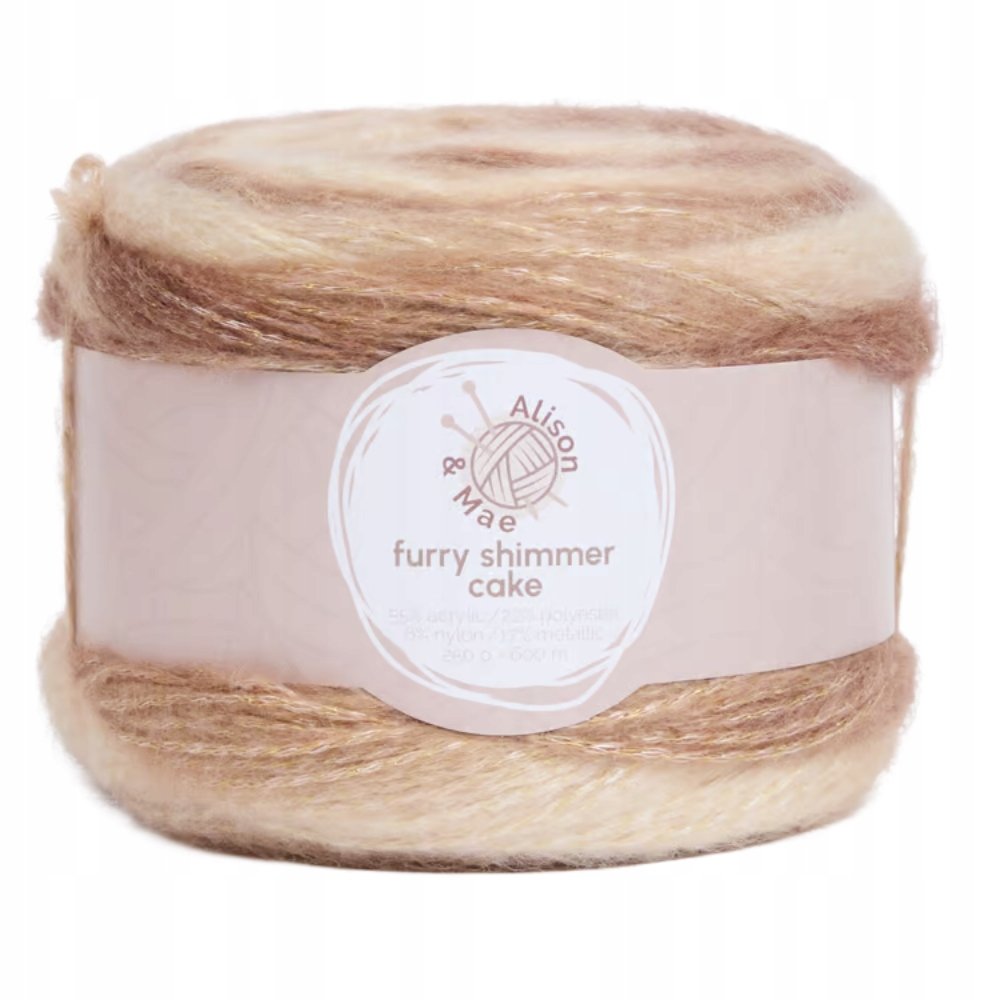 Miękka Włóczka Furry Cake 600m Włóczka Akrylowa Multikolor - Alison ...