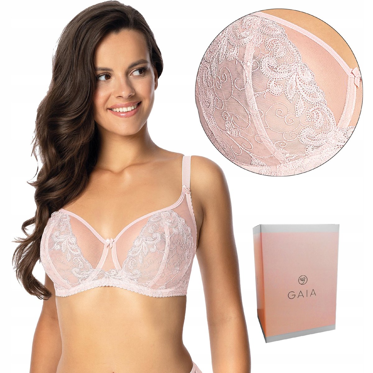 Miękki Biustonosz Balkonetka Gaia 1105 Lidia 75D - GAIA | Moda Sklep EMPIK.COM