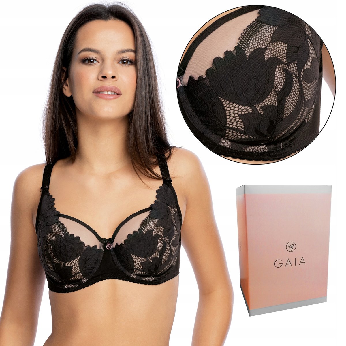 Miękki Biustonosz Gaia 1135 Nike Czarny Soft, 80D - GAIA | Moda Sklep EMPIK.COM