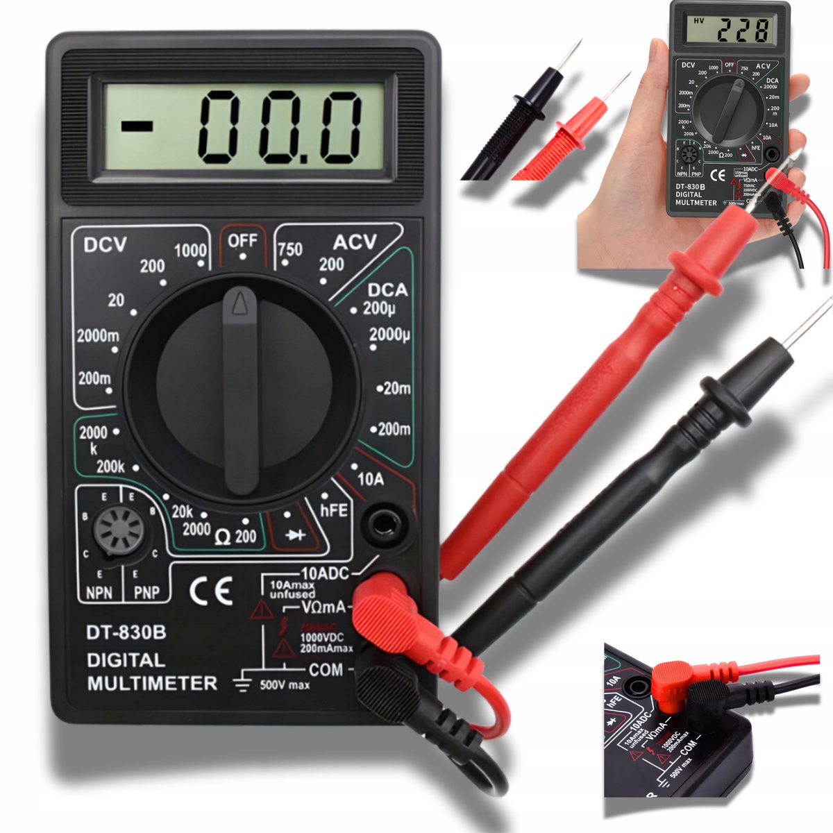 MIERNIK PRĄDU MULTIMETR MIERNIK NAPIĘCIA AKUMULATORA POMIAR NAPIĘCIA AC/DC - Inna marka | Sklep ...