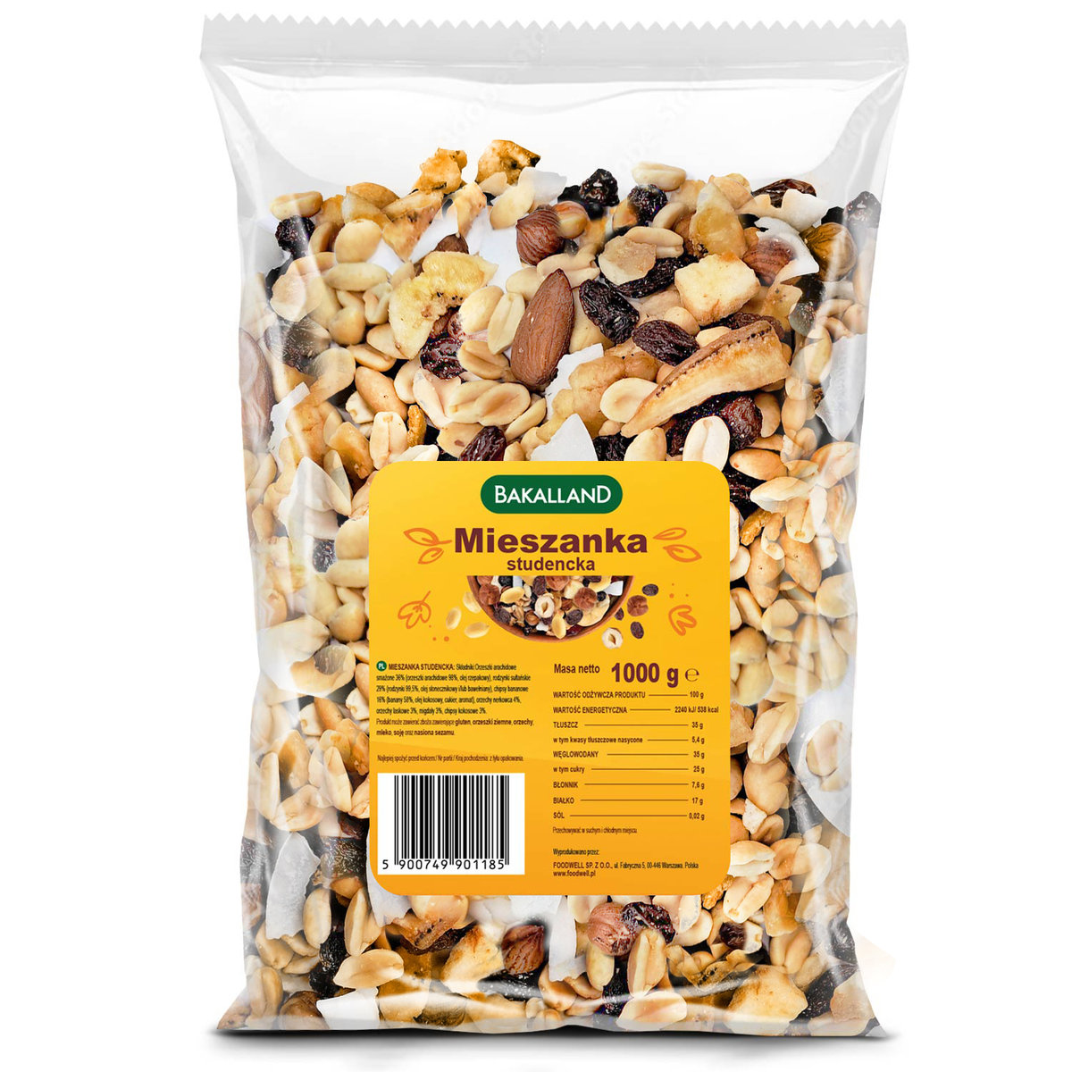 Mieszanka Studencka Bakalland 1kg orzechy bakalie wysoka jakość - Bakalland | Sklep EMPIK.COM
