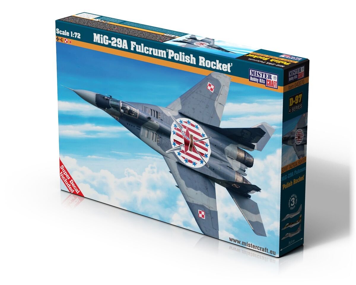 MiG-29A Fulcrum 'Polish Rocket' model do sklejania MisterCraft D97 ...