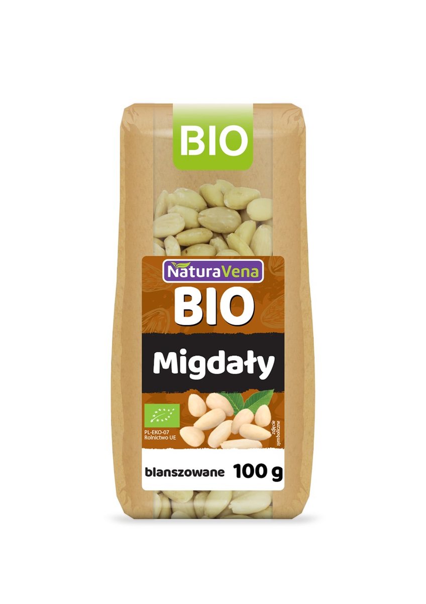 Migdały Blanszowane Bio 100 G - Naturavena - NATURAVENA BIO | Sklep EMPIK.COM