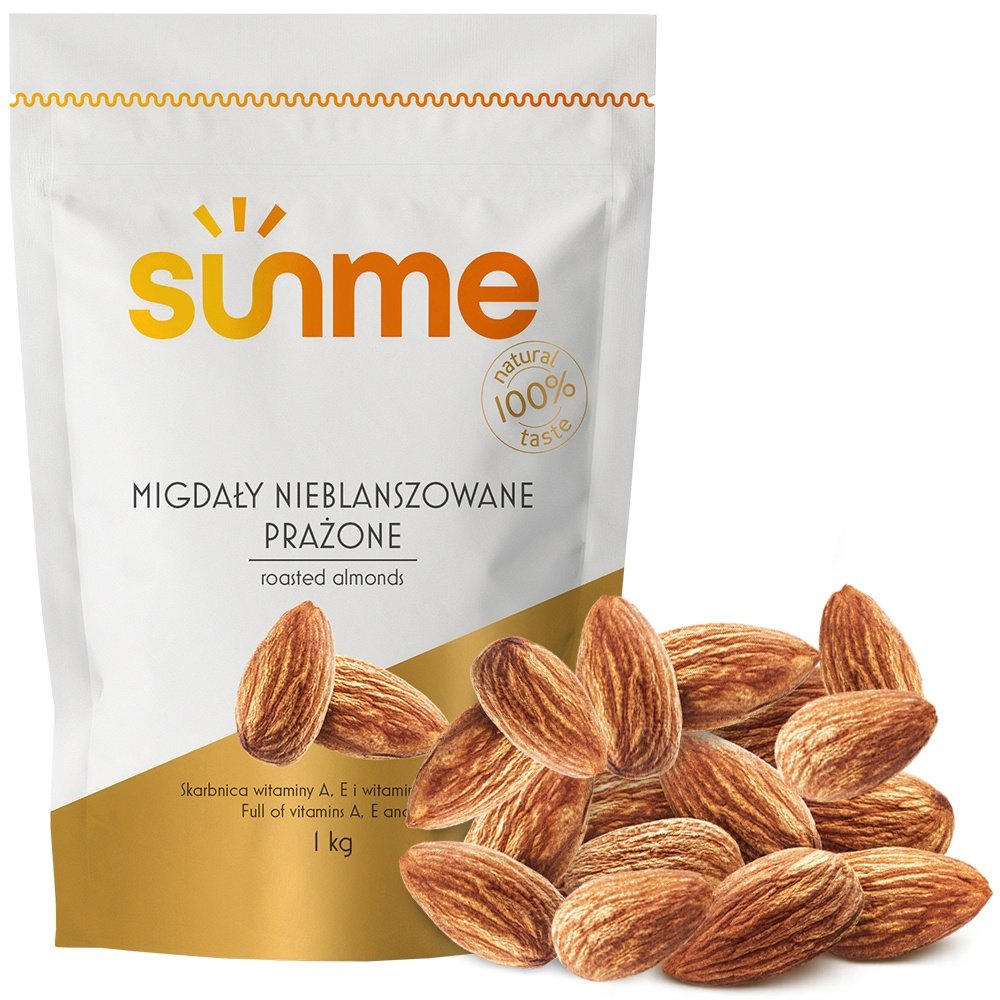 Migdały całe Nieblanszowane Prażone 1 kg - Sunme | Sklep EMPIK.COM