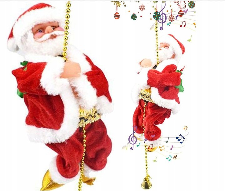 MIKOŁAJ PNĄCY SIĘ NA LINIE 100cm WSPINAJĄCY SIĘ MIKOŁAJ MELODIE ŚWIATEŁKA - Inna marka | Sklep ...