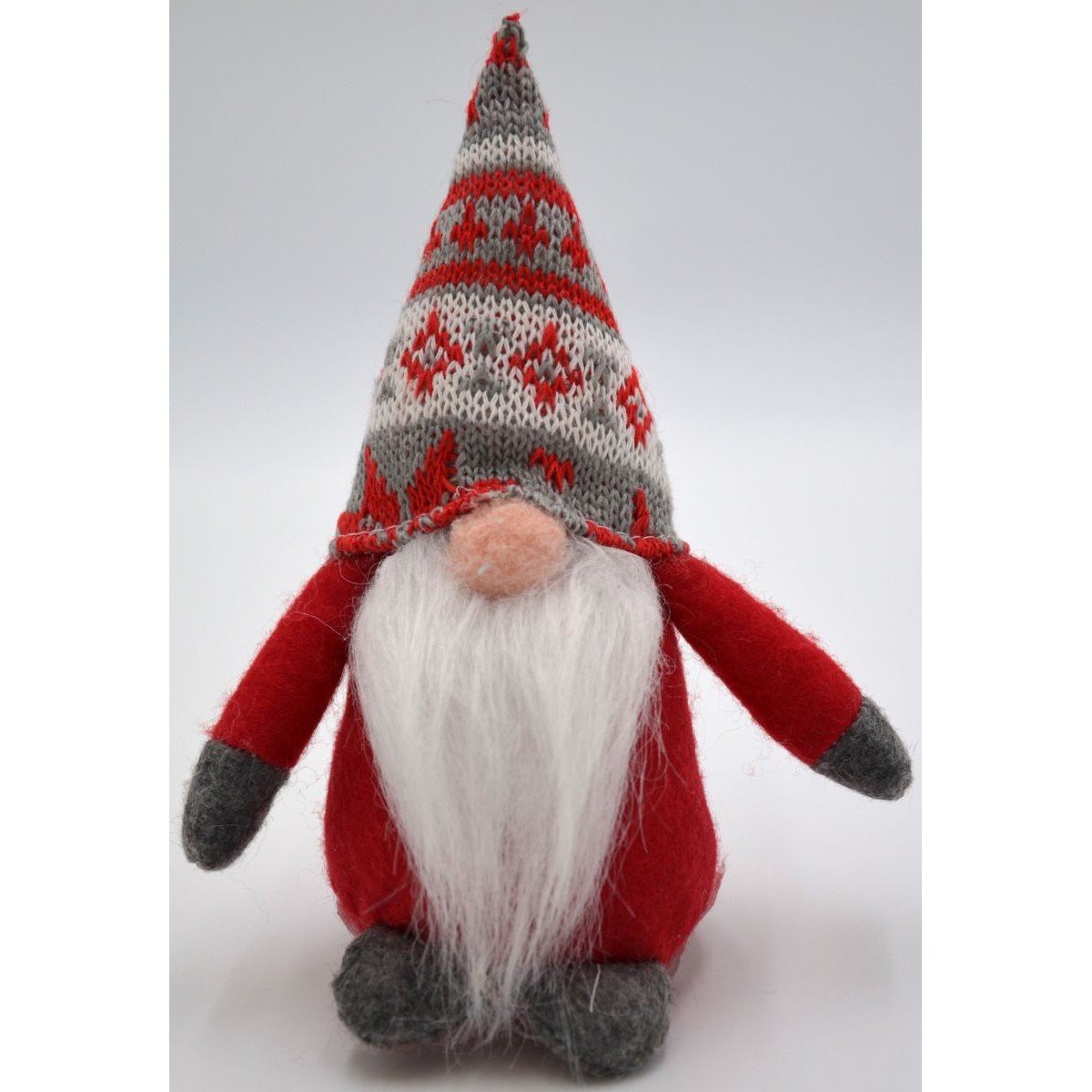 Mikołaj Skrzat Gnom Dekoracyjny Wys. 15Cm Czerwono-Szary - Saska Garden ...