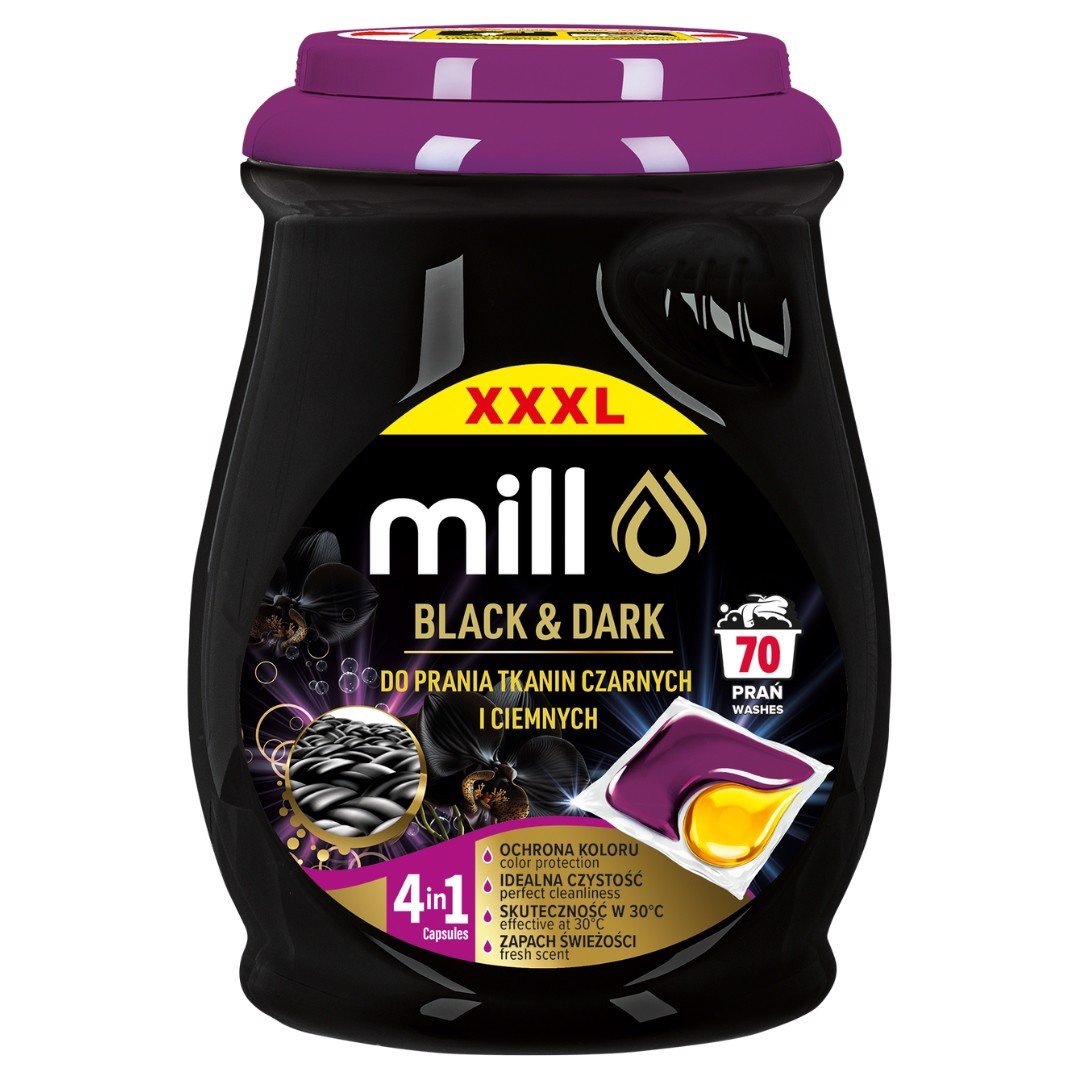 MILL professional kapsułki do prania tkanin czarnych i ciemnych 70 sztuk - Inny producent ...