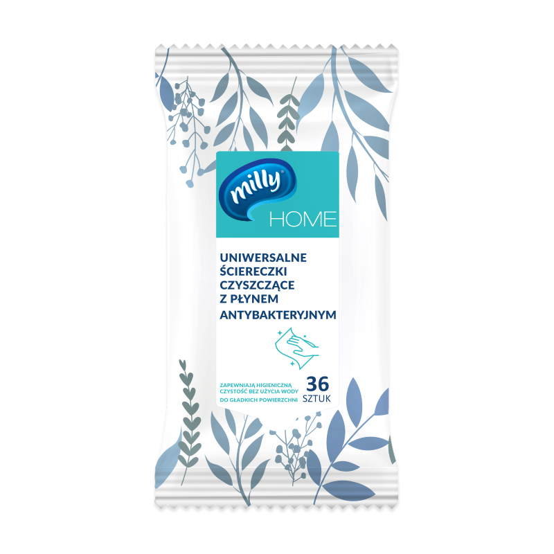 Milly HOME Uniwersalne Ściereczki Czyszczące z Płynem Antybakteryjnym ...