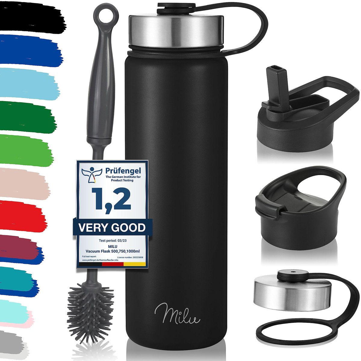 Milu Butelka do picia ze stali nierdzewnej 750ml - Milu | Sport Sklep EMPIK.COM