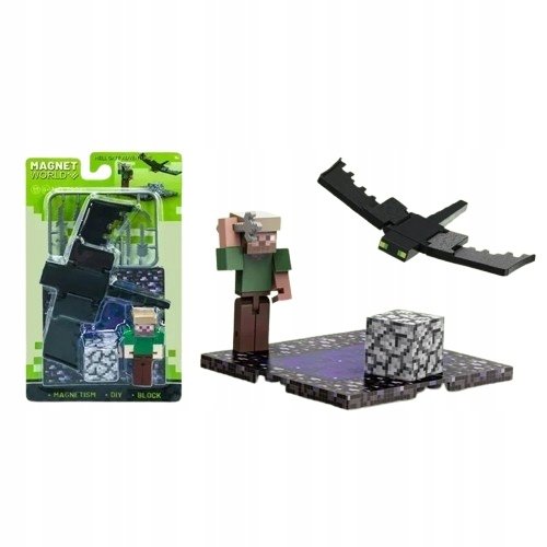 Minecraft Magnetyczne Klocki Phantom Figurka Steve Zwierzęta Piksel ...