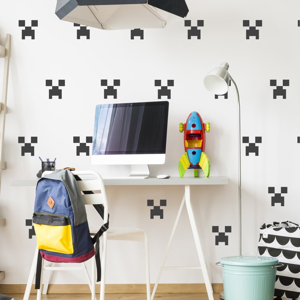 MINECRAFT NAKLEJKI NA ŚCIANĘ POKÓJ DZIECKA 34NW - L - Inna marka ...