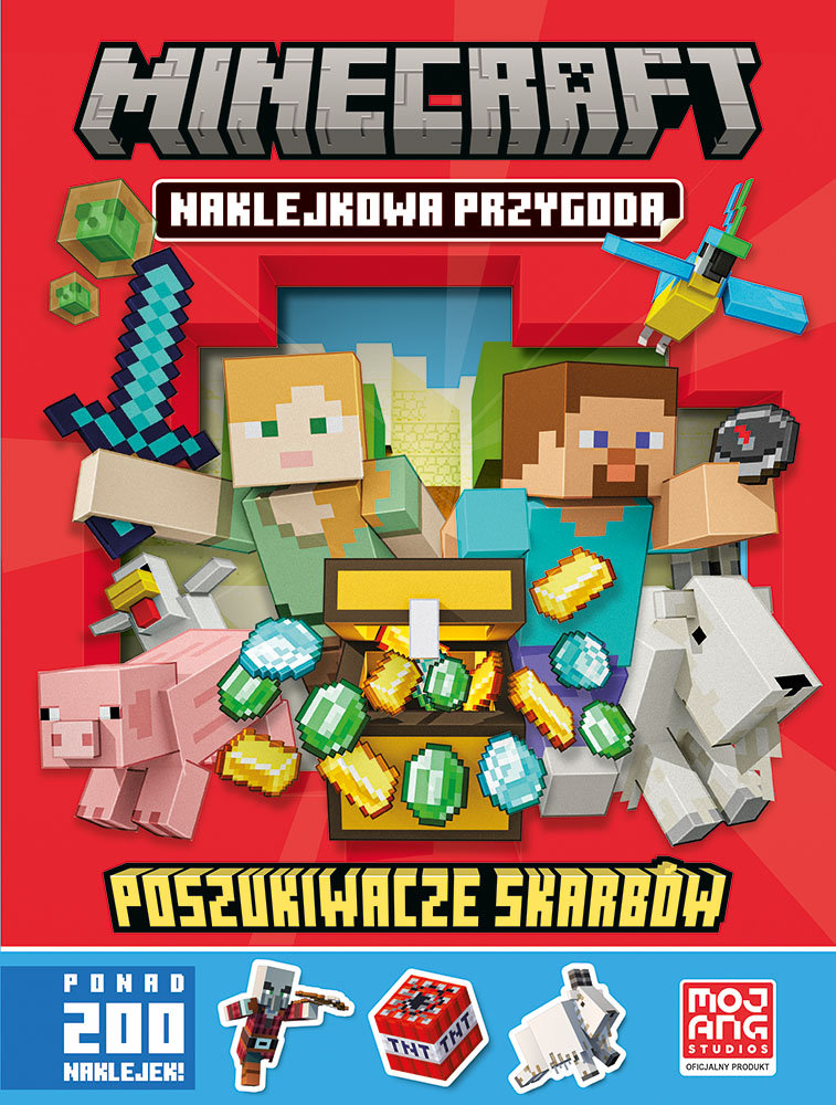 Minecraft Naklejkowa Przygoda Poszukiwacze Skarbów Mojang Książka