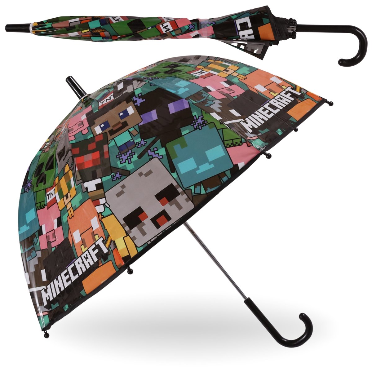Minecraft Parasolka dla gracza, SKŁADANY transparentny parasol dla ...