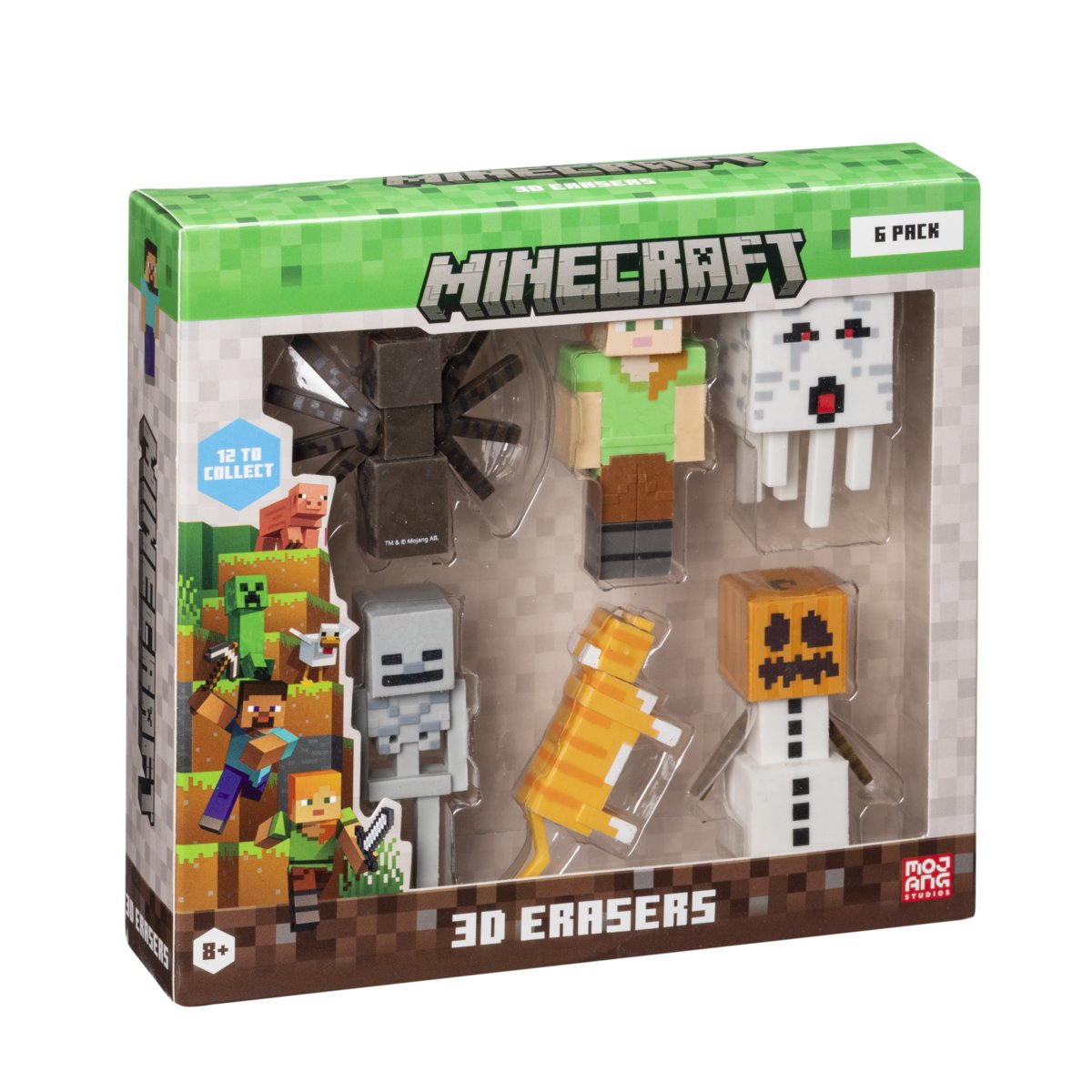 MINECRAFT S1 3D ERASERS FIGURE - 6 PACK DELUXE BOX VER.B - Minecraft | Sklep EMPIK.COM