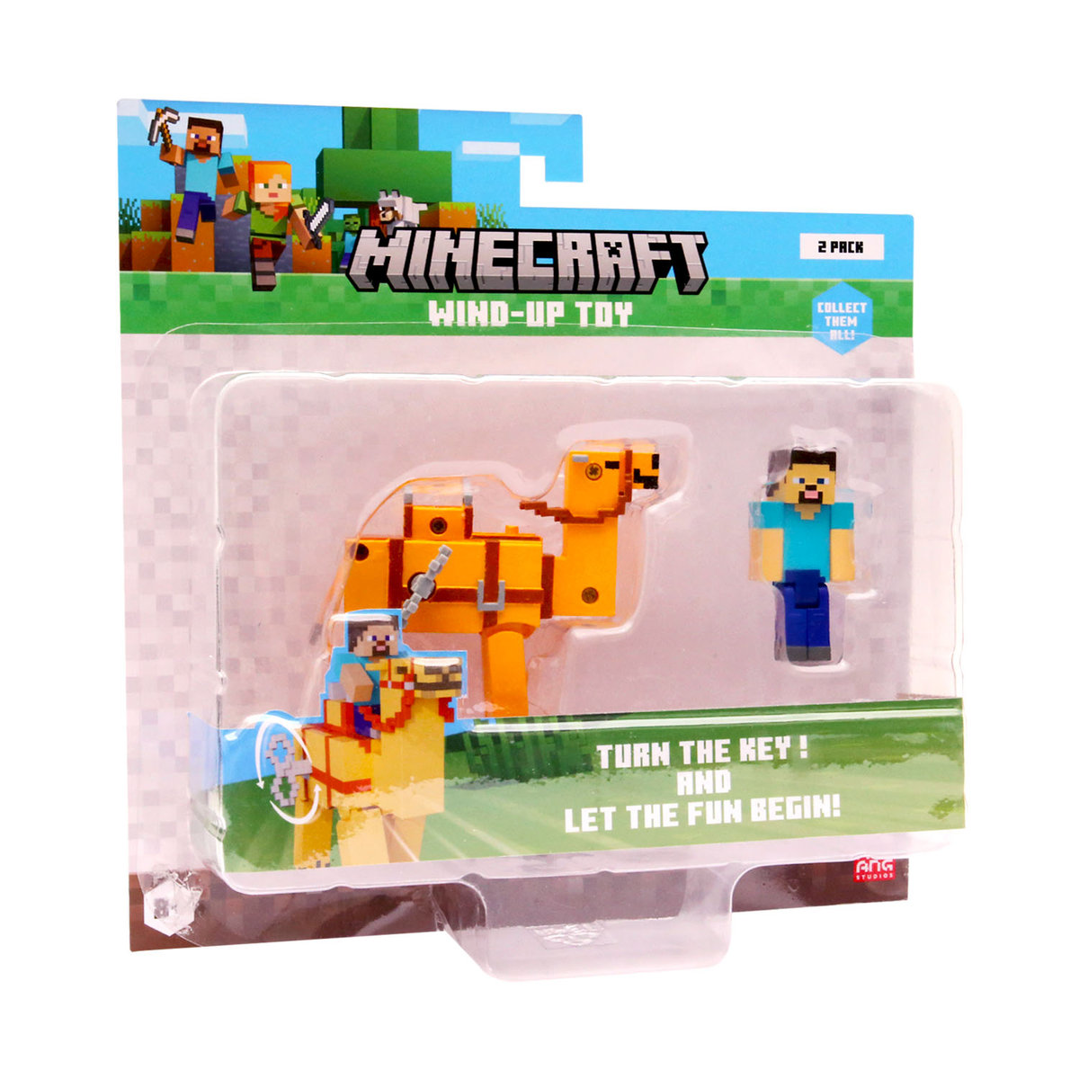 MINECRAFT S2 3D WIND-UP TOY - STEVE & CAMEL - PMI | Sklep EMPIK.COM