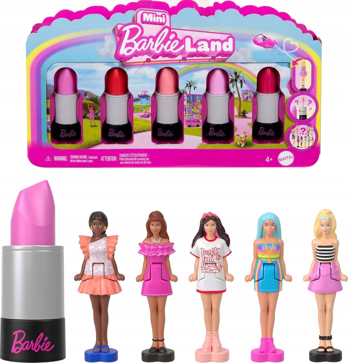 MINI Barbie Land Laleczki LALKI BARBIELAND 5szt w szminkach Mattel ...