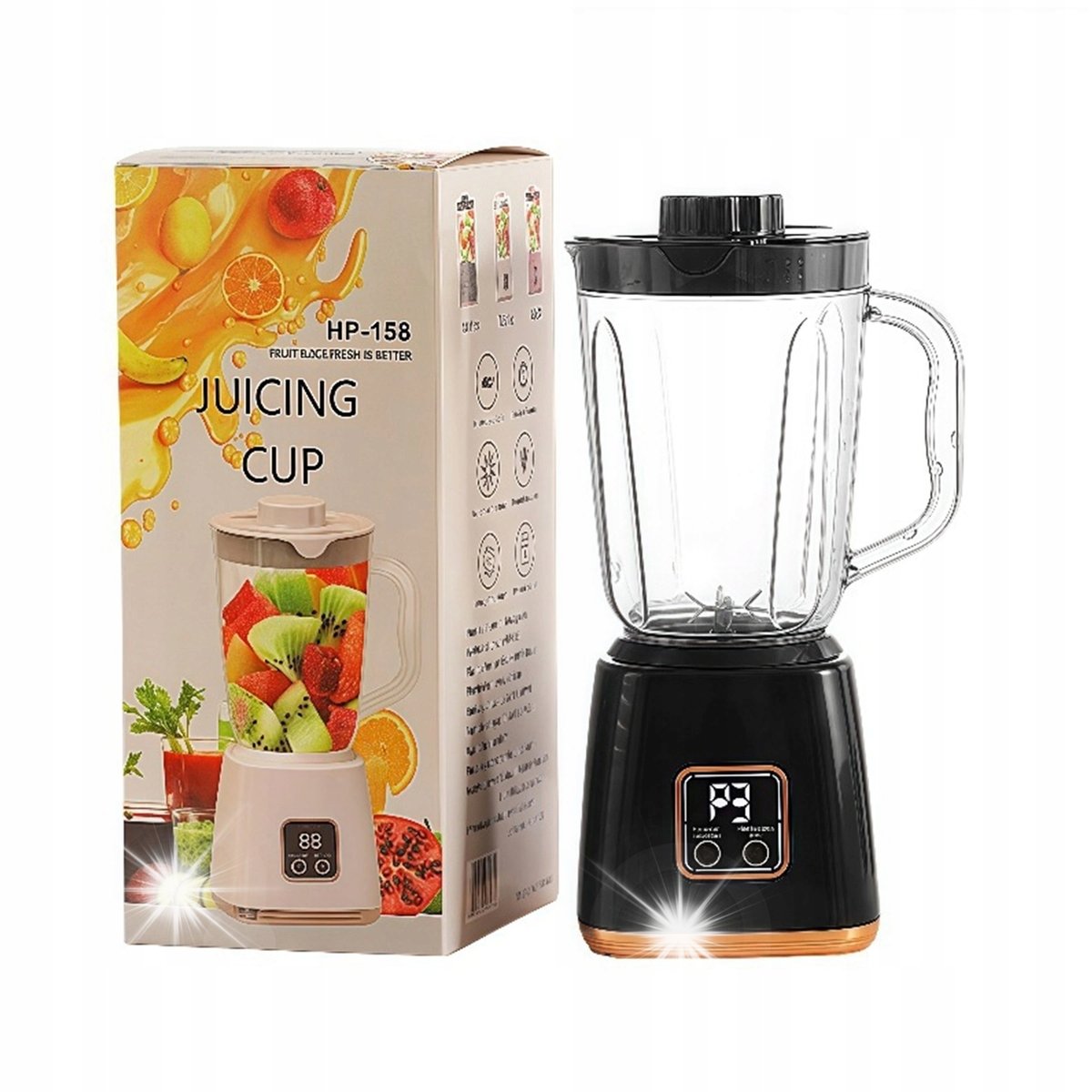 MINI BLENDER DUŻA MOC 50W 750ML WYŚWIETLACZ LED 3 TRYBY PRACY BEZPRZEWODOWY - Inna marka | AGD ...