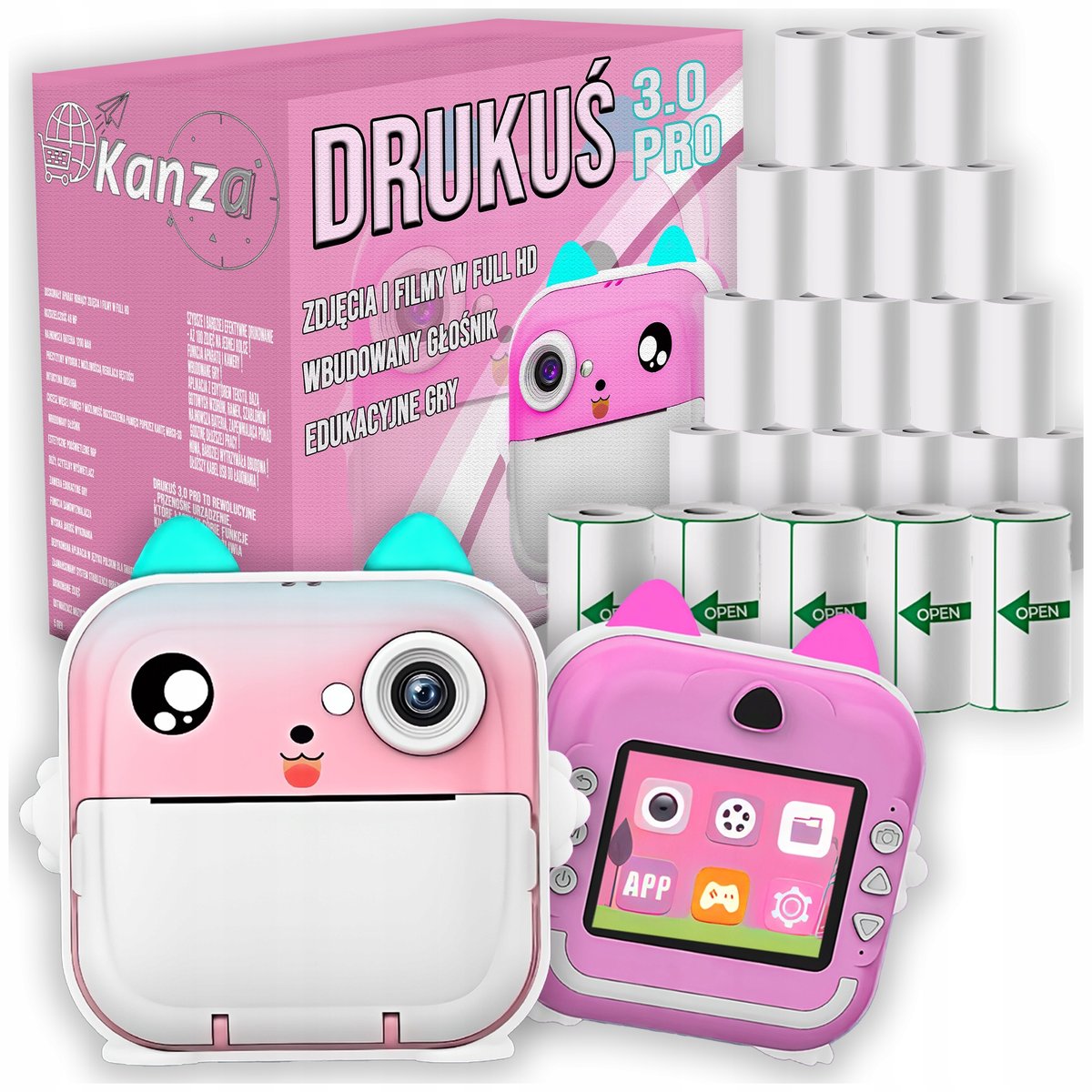 Mini Drukarka Drukuś Aparat Fotograficzny Natychmiastowy Termiczna 23 ...