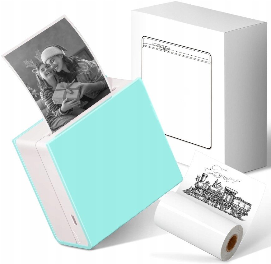 Mini drukarka termiczna Phomemo M02 przenośna zdjęć notatek etykiet BT ...