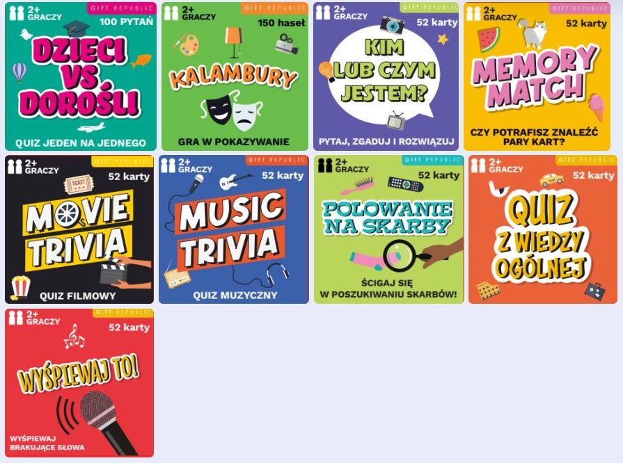 Mini Gry, gry dziecięce, familijne, towarzyskie, Gift Republic - Gift ...