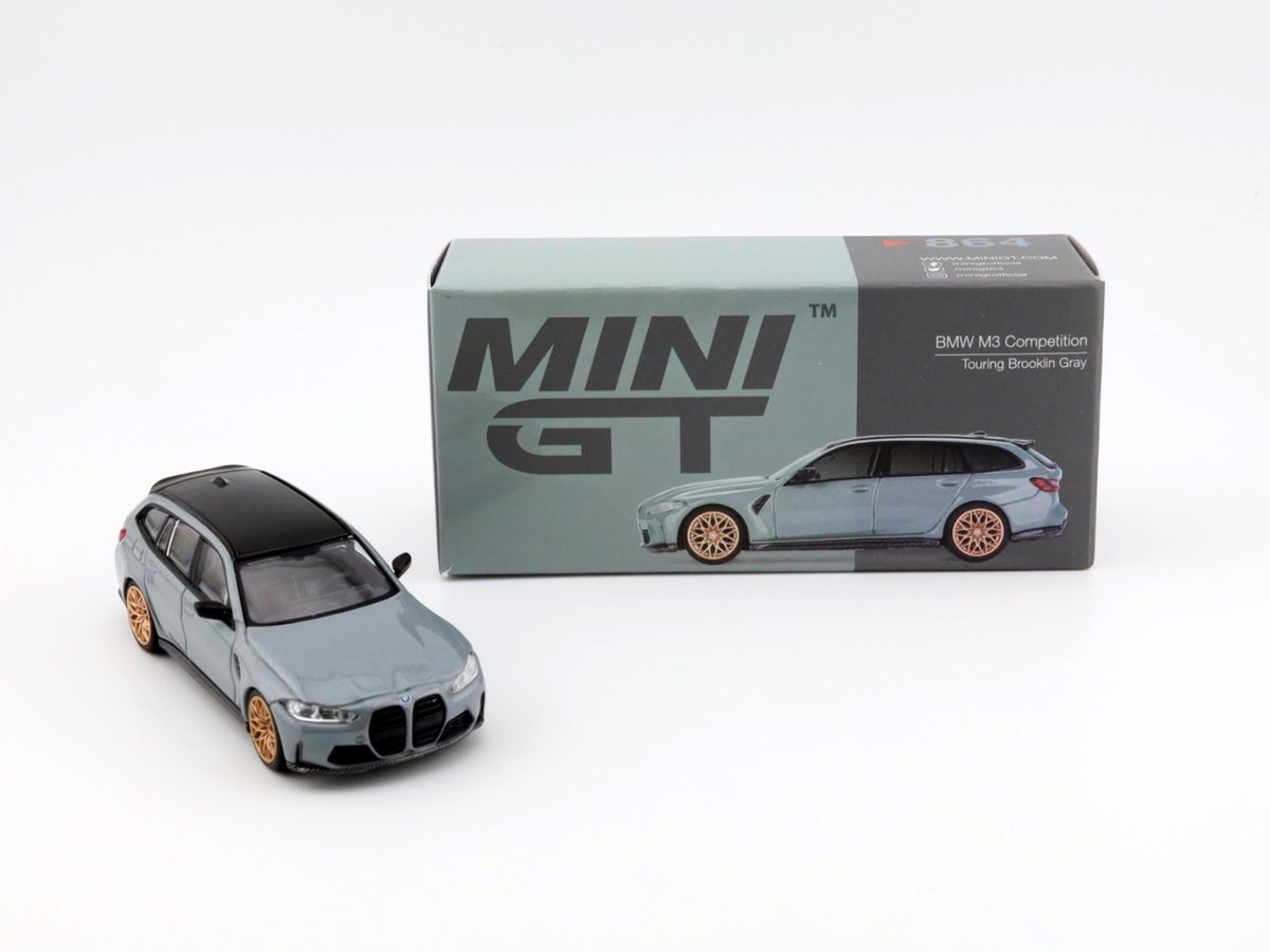 MINI GT BMW M3 Competition Touring Brooklyn Grey LHD MGT00864-L MiniGT ...