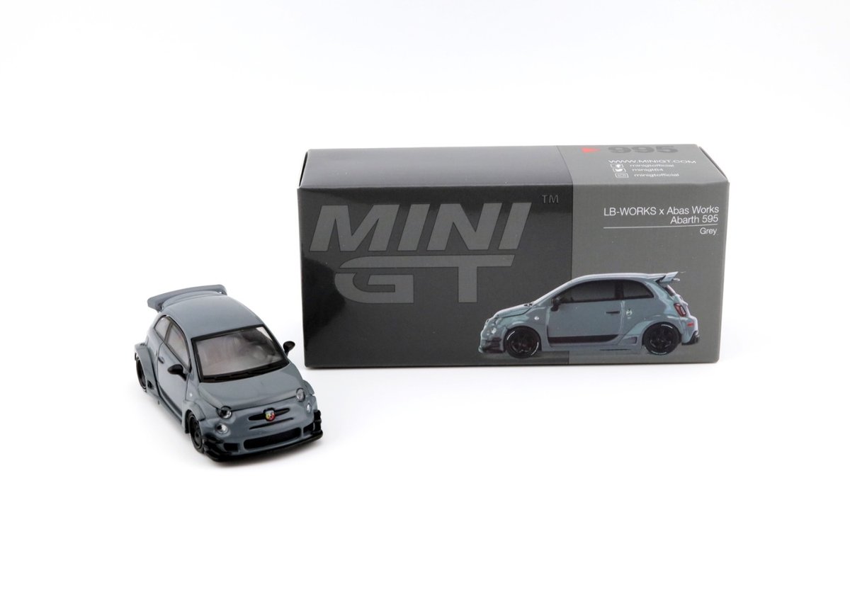 MINI GT Fiat Abarth 595 LB-Works x Abas Works Grey LHD MGT00995-L ...