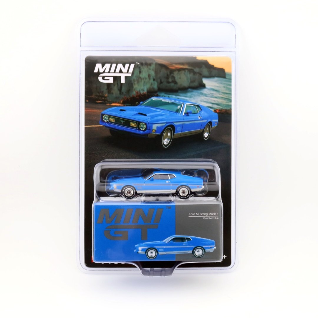 MINI GT Ford Mustang Mach 1 Grabber Blue LHD MGT01138-BL 1:64 - Mini GT ...
