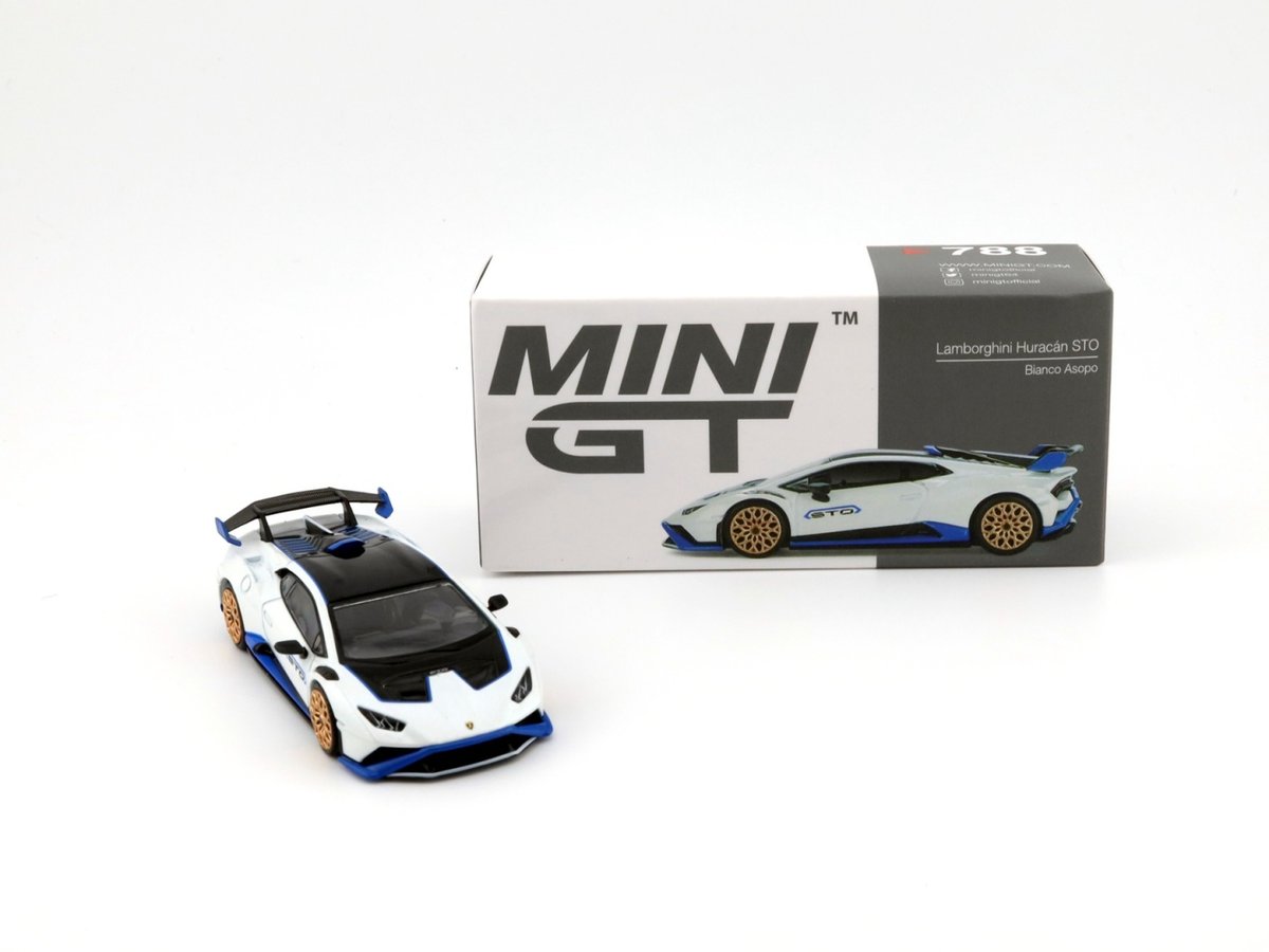 MINI GT Lamborghini Huracan STO Bianco Asopo LHD MGT00788-L MiniGT ...