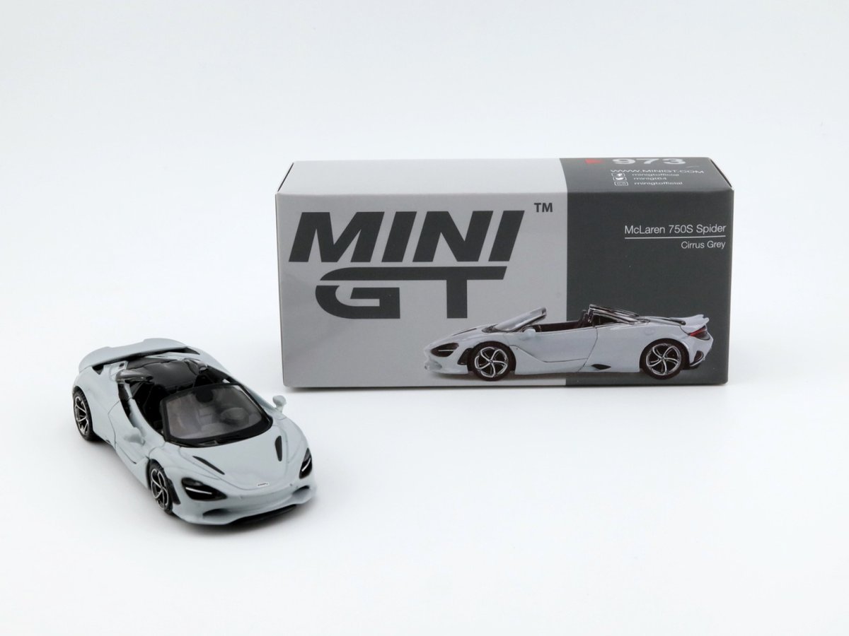 MINI GT McLaren 750S Spider Cirrus Grey LHD MGT00973-L MiniGT - Mini GT ...