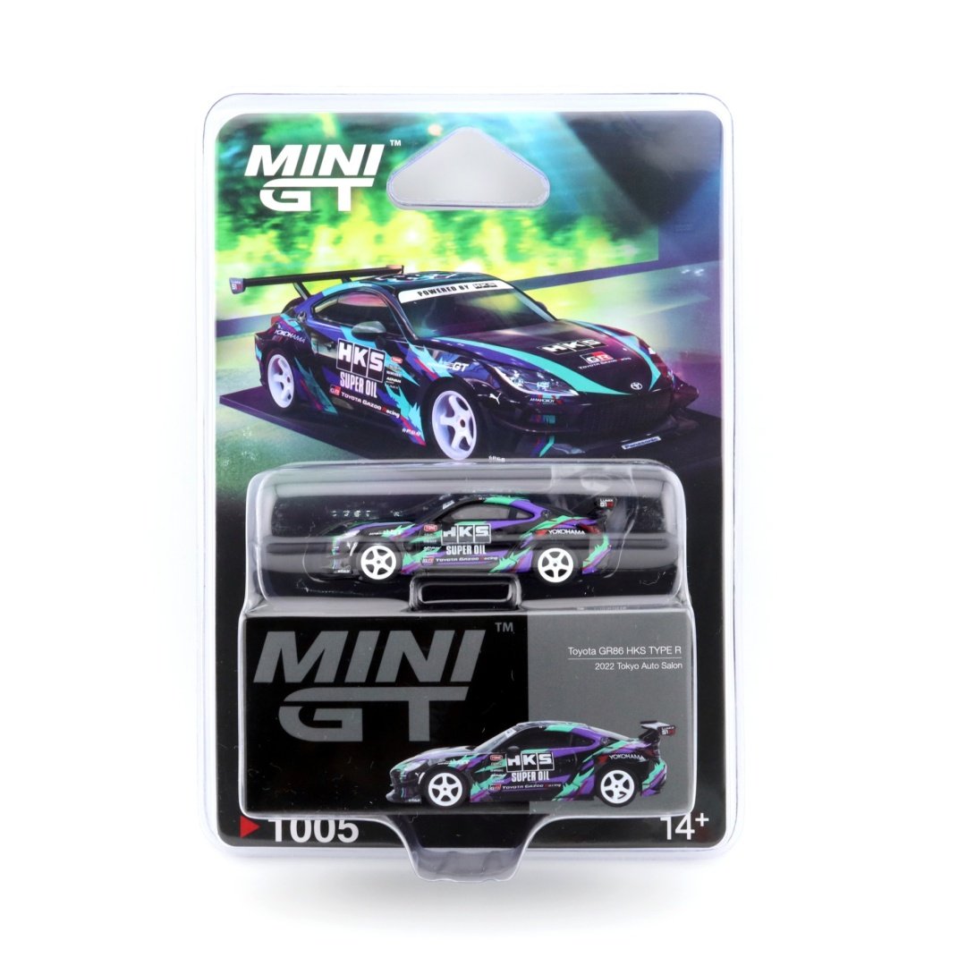 MINI GT Toyota GR86 HKS Type R 2022 Tokyo Auto Salon RHD MGT01005-BL ...