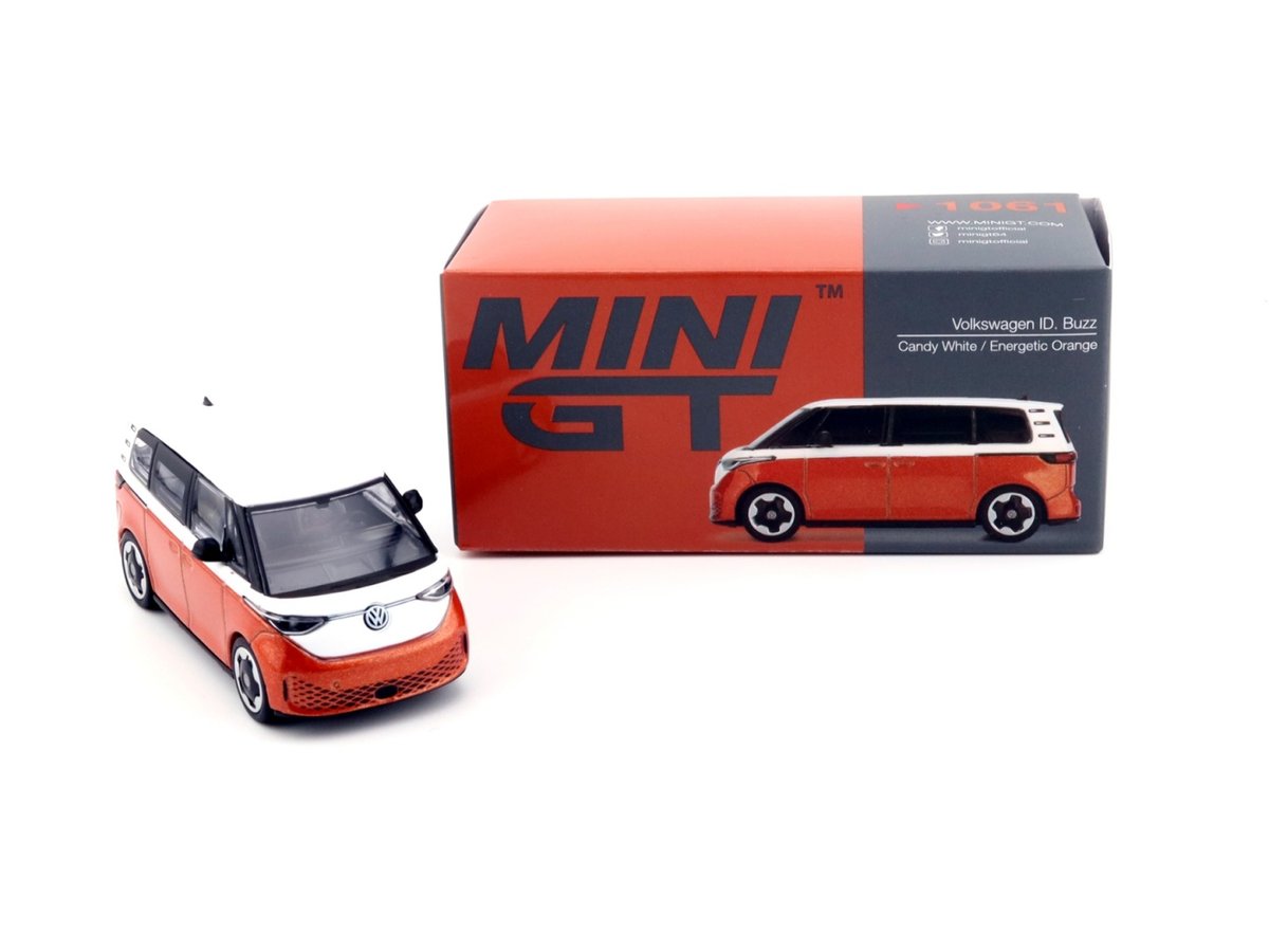 MINI GT Volkswagen VW ID. Buzz Candy White / Energetic Orange LHD ...