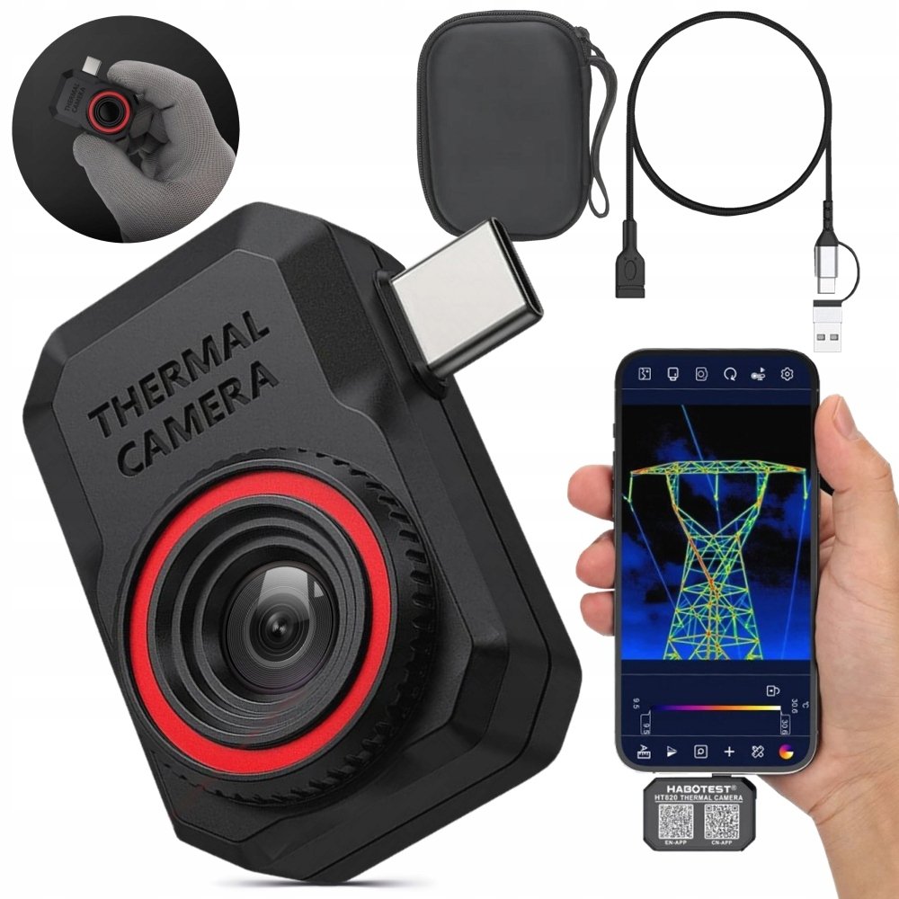 MINI KAMERA TERMOWIZYJNA APLIKACJA ANDROID USB-C NA TABLET TELEFON -15 ...
