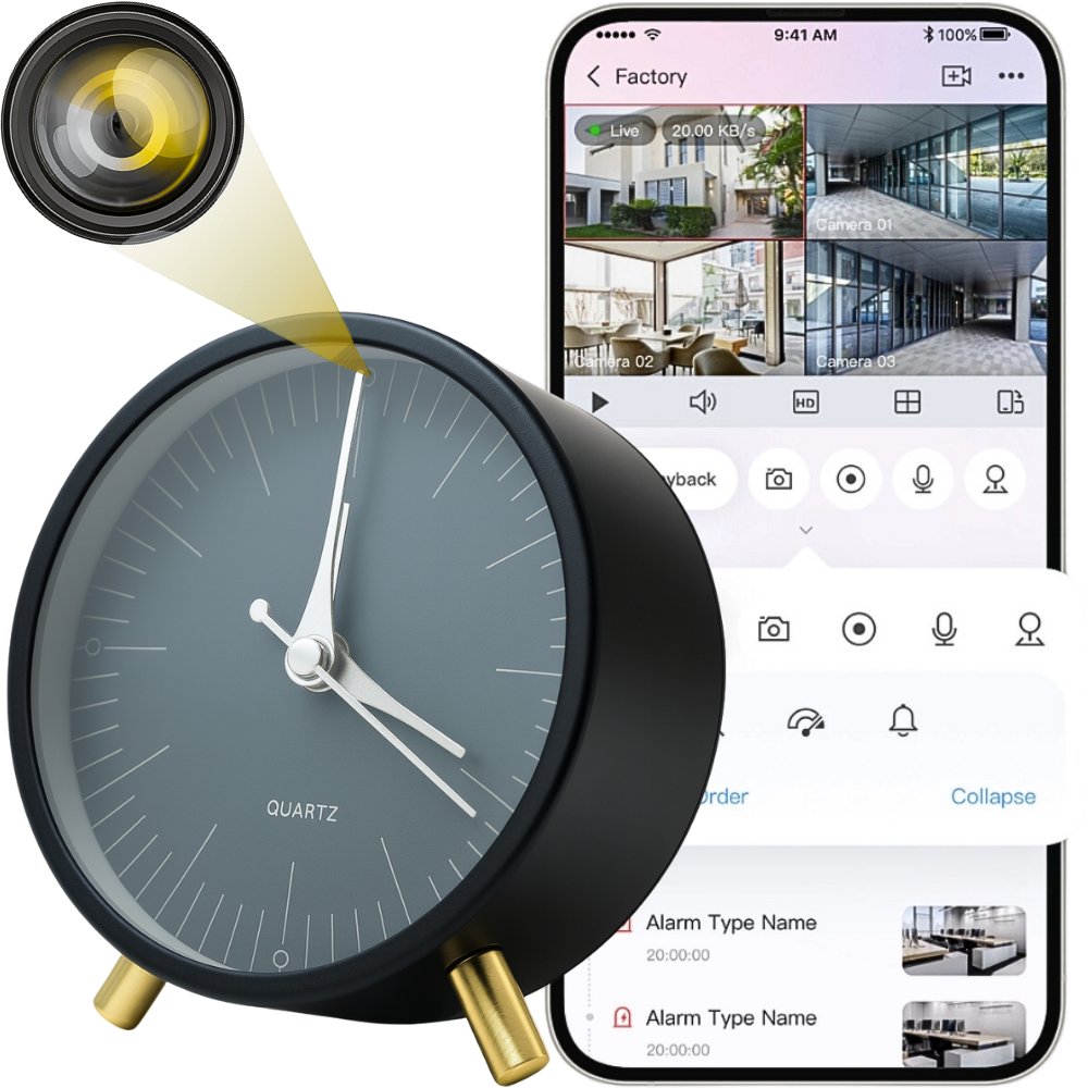 MINI KAMERA WIFI SZPIEGOWSKA UKRYTA W BUDZIKU ANDROID ZDALNY PODGLĄD - Spreest | Sklep EMPIK.COM