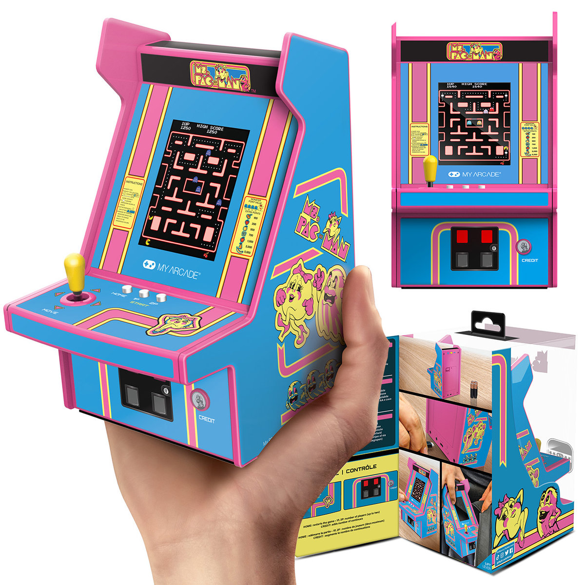 Mini konsola retro przenośna Ms. Pac-Man MICRO PLAYER PRO - My Arcade ... Mini konsola retro przenośna Ms. Pac-Man MICRO PLAYER PRO - My Arcade ...