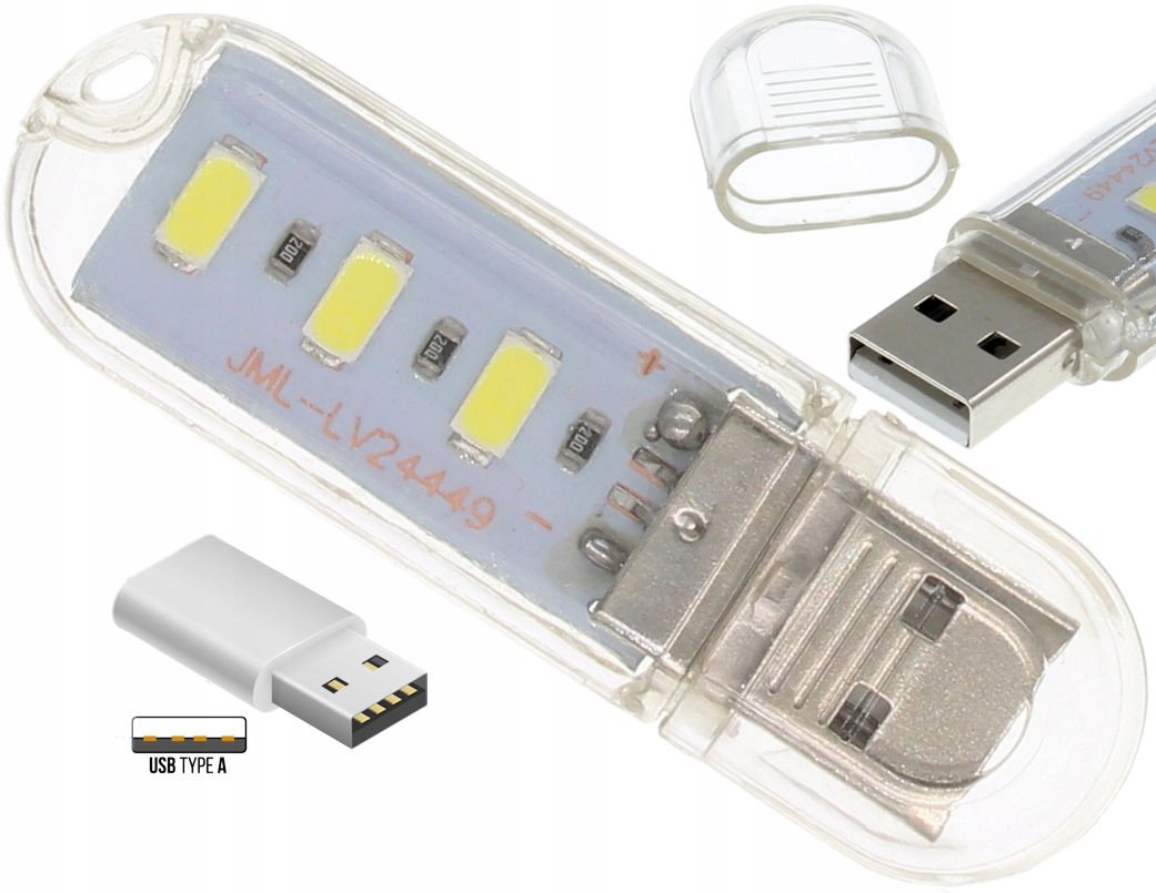 Mini Lampka USB 5V 3 x Dioda LED SMD USB PowerBank - Inna marka | Sklep ...
