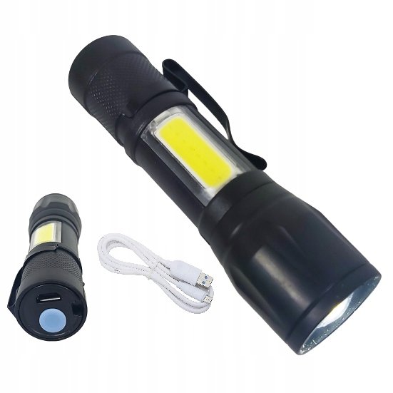 Mini Latarka Led Cob Zoom Jasna Mocna na Usb - X-Balog | Sport Sklep ...